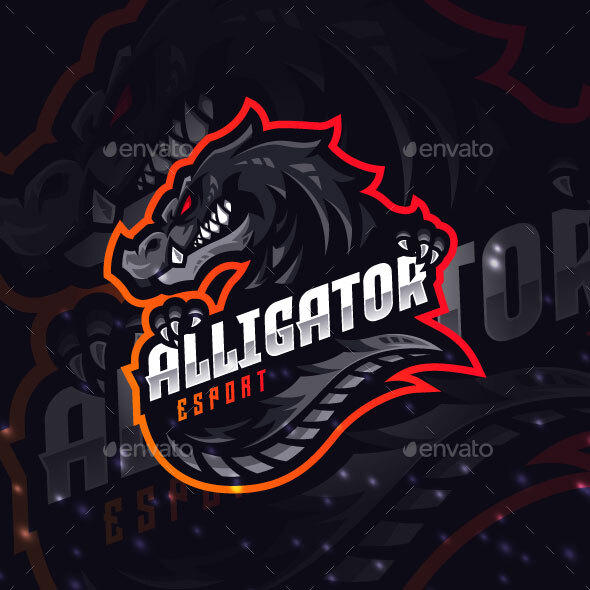 Crocodile Esport Logo, Logo Templates | GraphicRiver