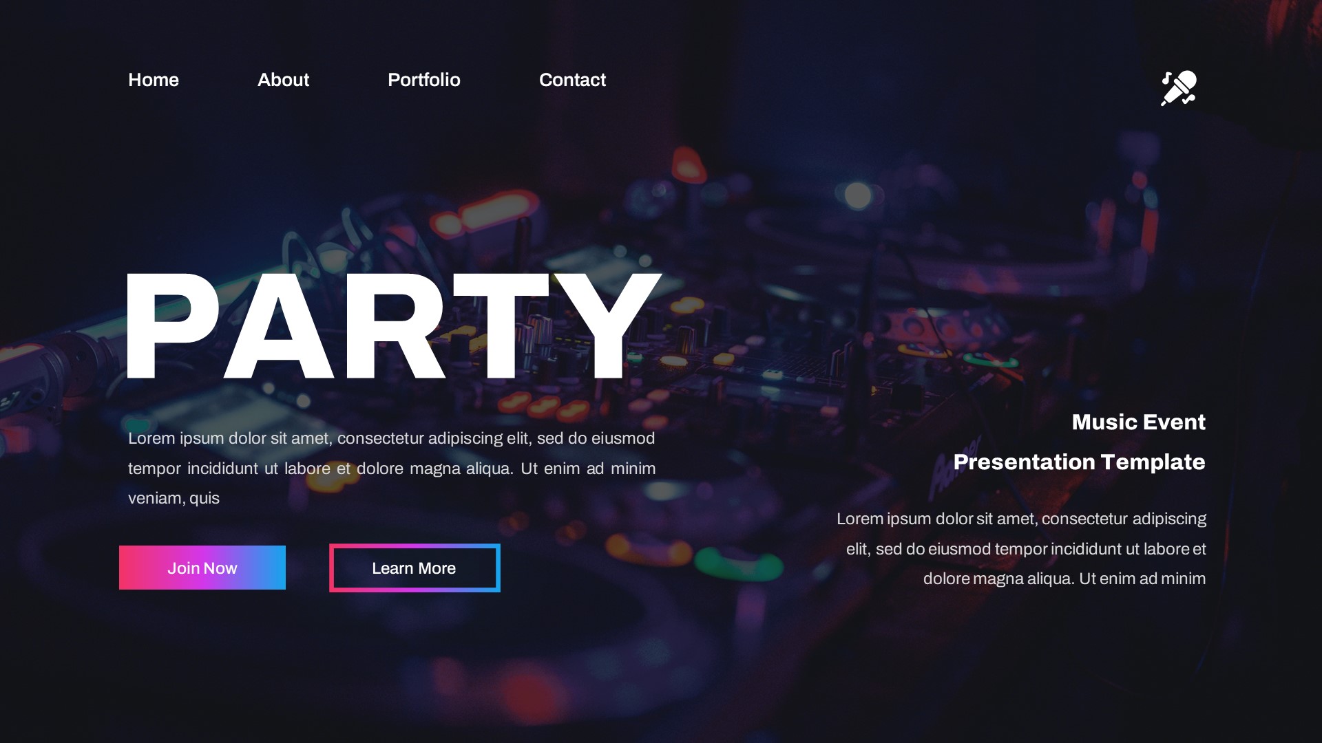 PARTY - Music Event Powerpoint Template, Presentation Templates ...