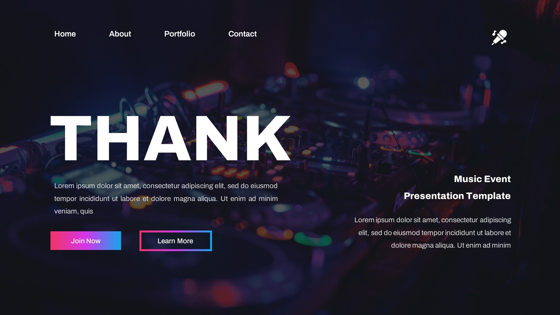 PARTY - Music Event Google Slides Template, Presentation Templates