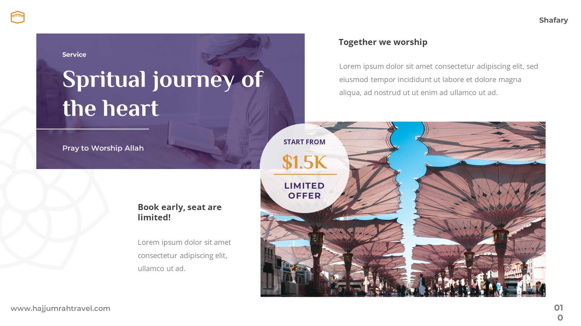 Shafary - Umrah & Hajj PowerPoint template, Presentation Templates