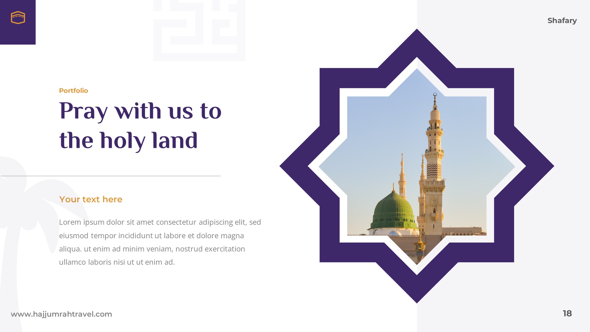 Shafary - Umrah & Hajj PowerPoint template, Presentation Templates