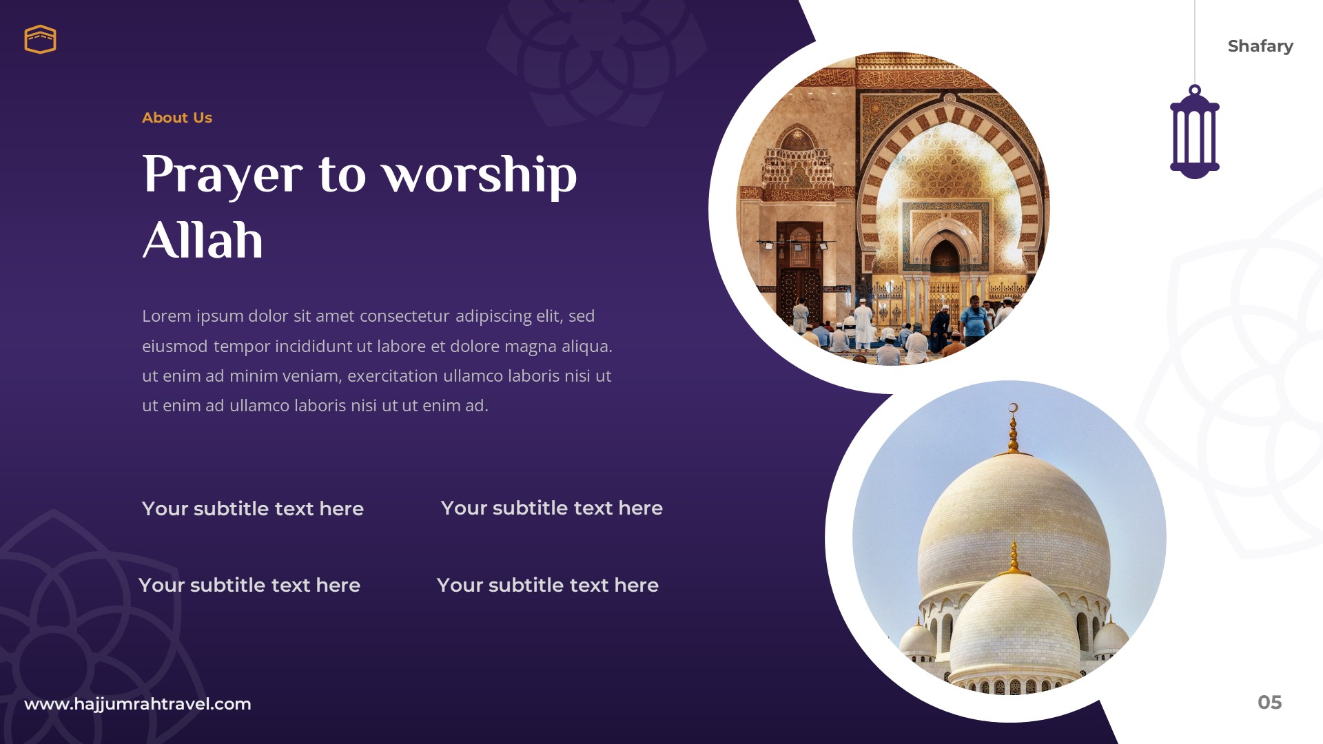 Shafary - Umrah & Hajj PowerPoint template, Presentation Templates