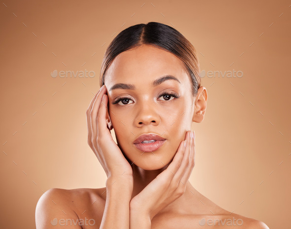 Skincare, healthy beauty and portrait of a woman with soft skin from ...