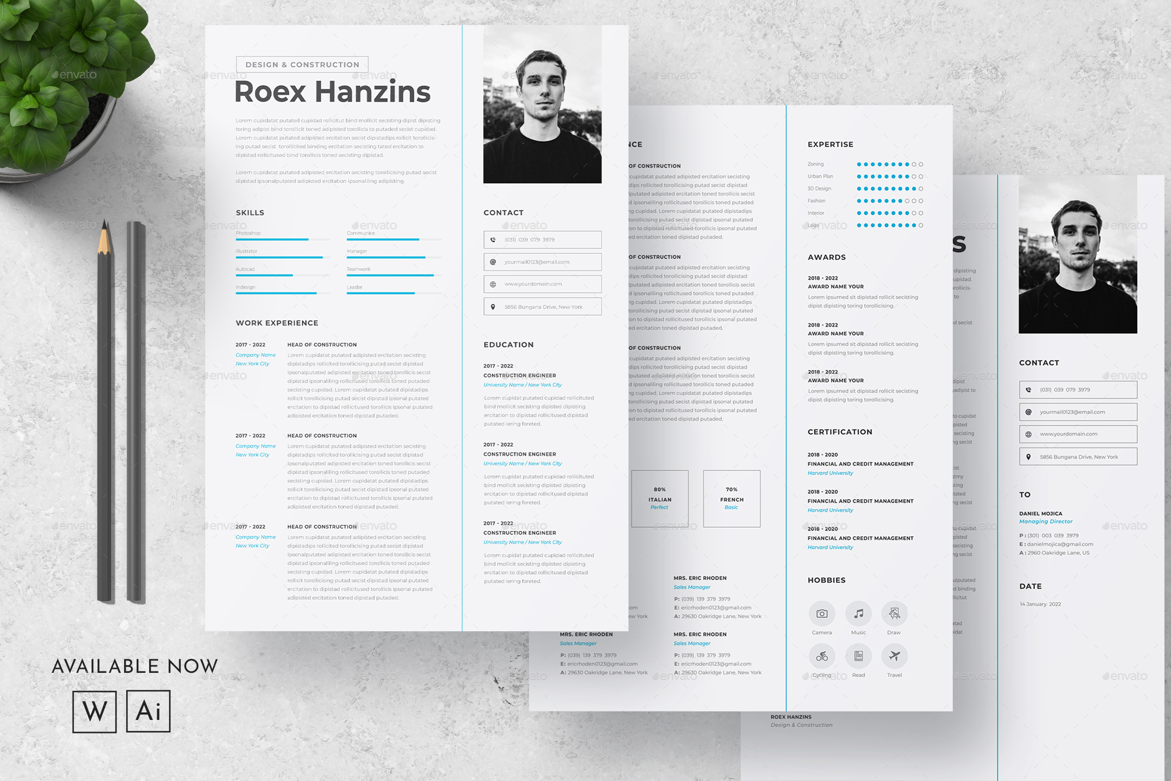 CV Resume Word, Print Templates | GraphicRiver