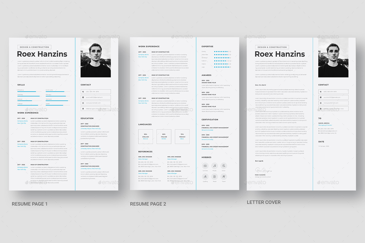CV Resume Word, Print Templates | GraphicRiver