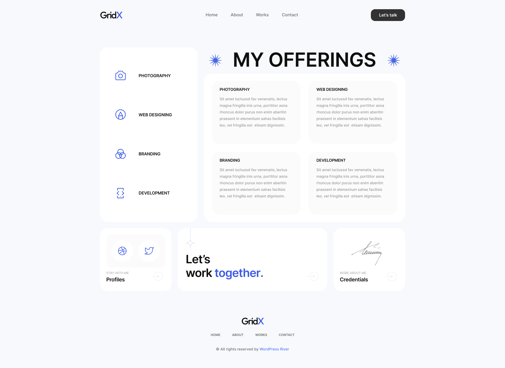 Gridx - Personal Portfolio Figma Template by WPRiver | ThemeForest