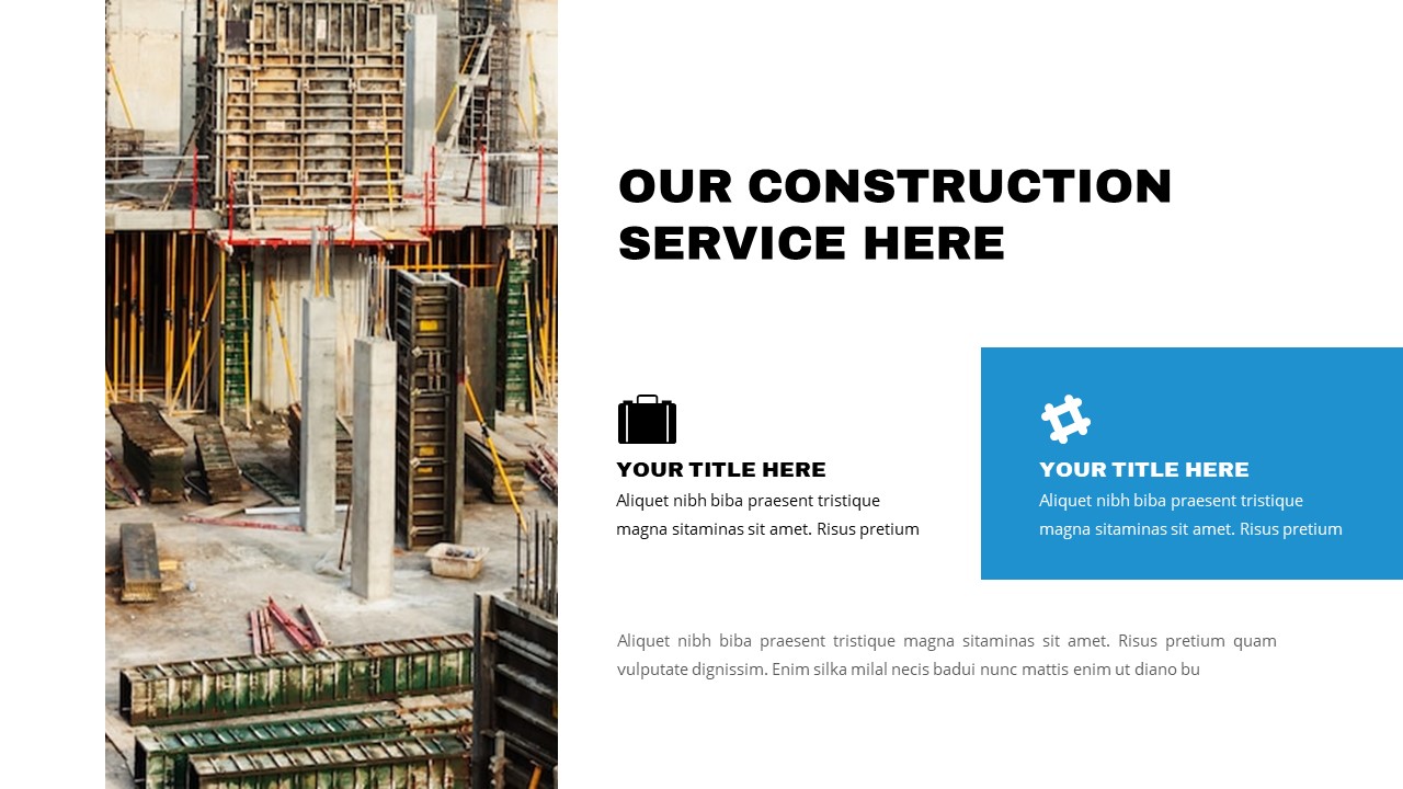 Professional Construction PowerPoint Template, Presentation Templates