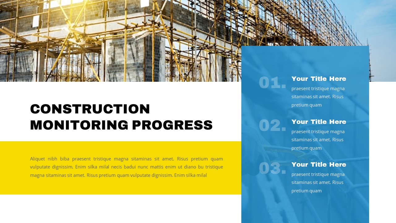 Professional Construction PowerPoint Template, Presentation Templates