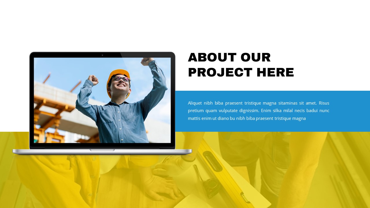 Professional Construction PowerPoint Template, Presentation Templates