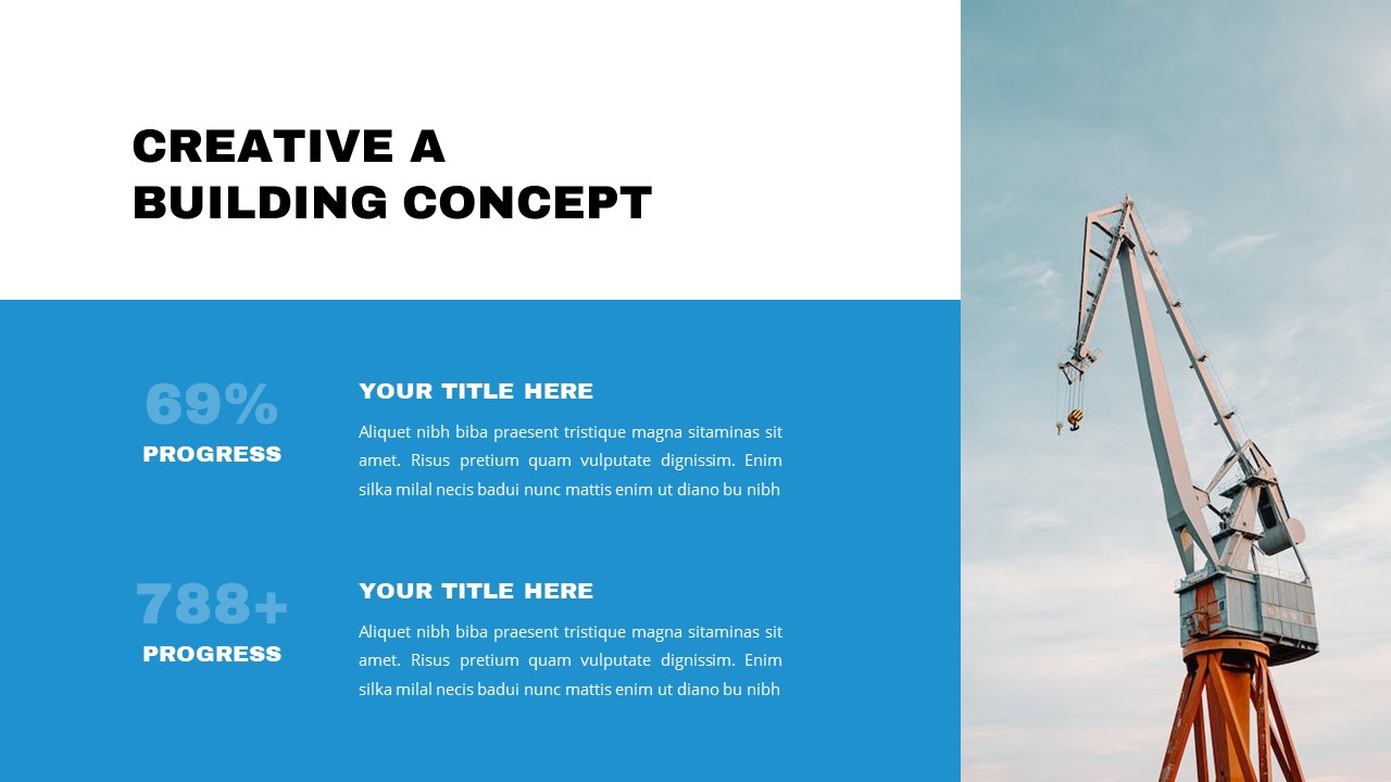 Professional Construction PowerPoint Template, Presentation Templates