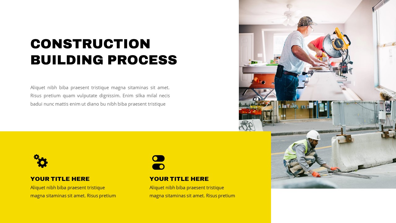 Professional Construction PowerPoint Template, Presentation Templates