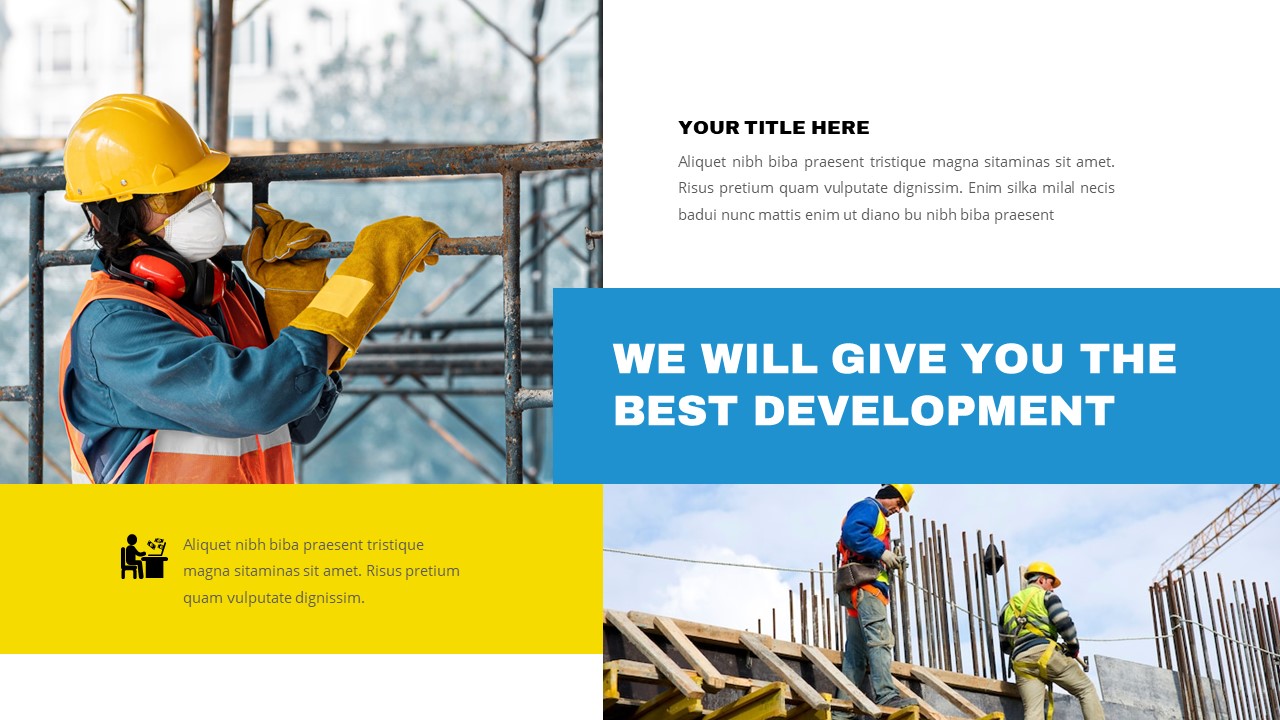 Professional Construction PowerPoint Template, Presentation Templates