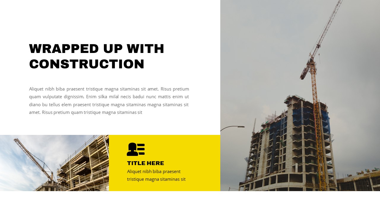 Professional Construction PowerPoint Template, Presentation Templates