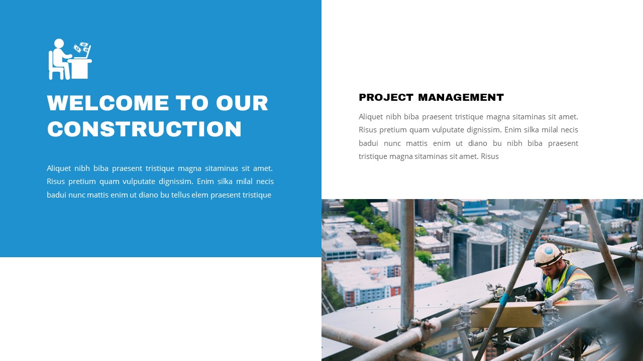 Professional Construction PowerPoint Template, Presentation Templates