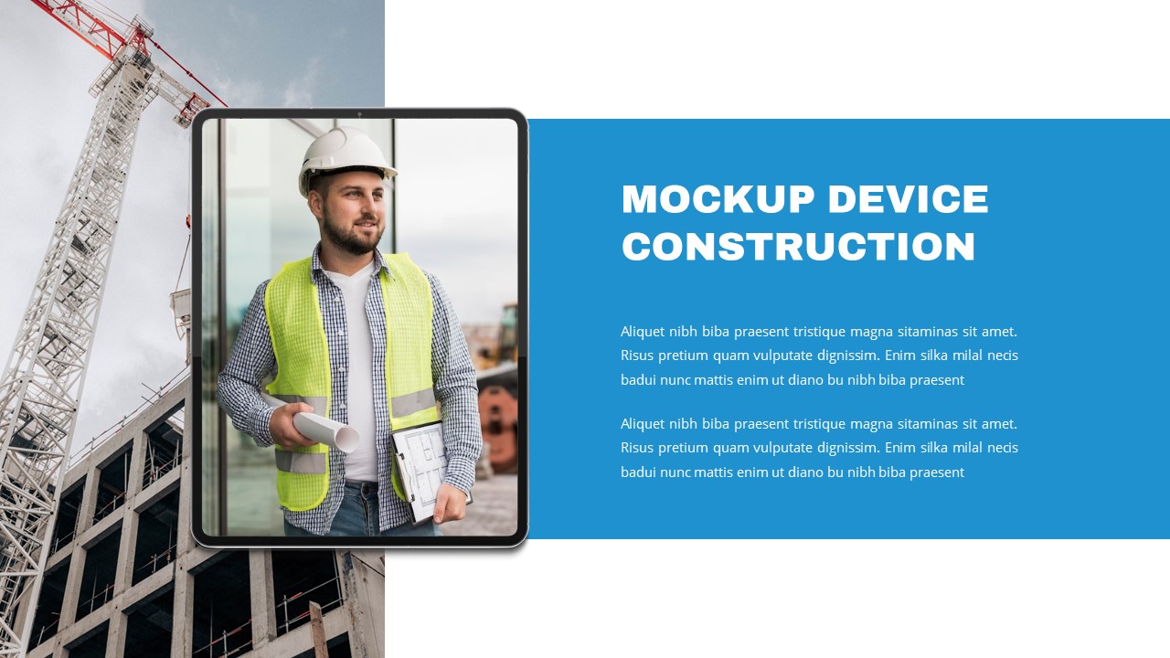 Professional Construction PowerPoint Template, Presentation Templates