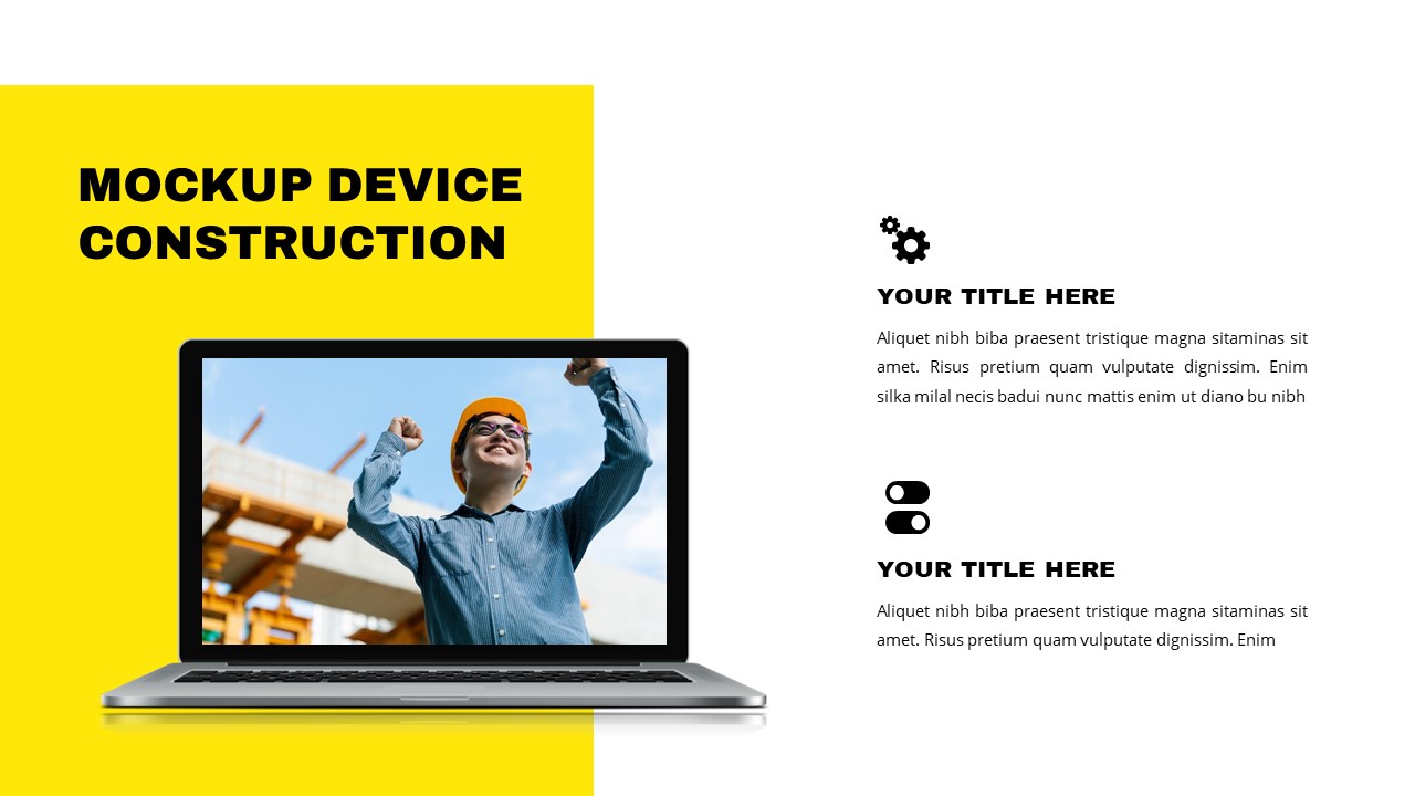 Professional Construction PowerPoint Template, Presentation Templates