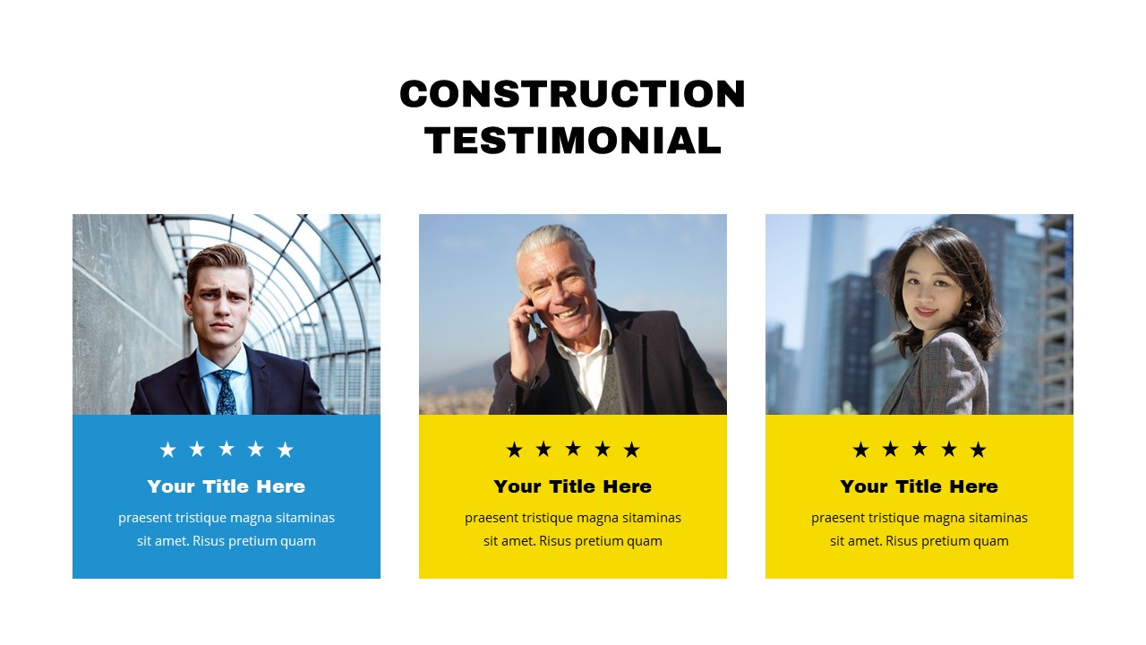 Professional Construction PowerPoint Template, Presentation Templates