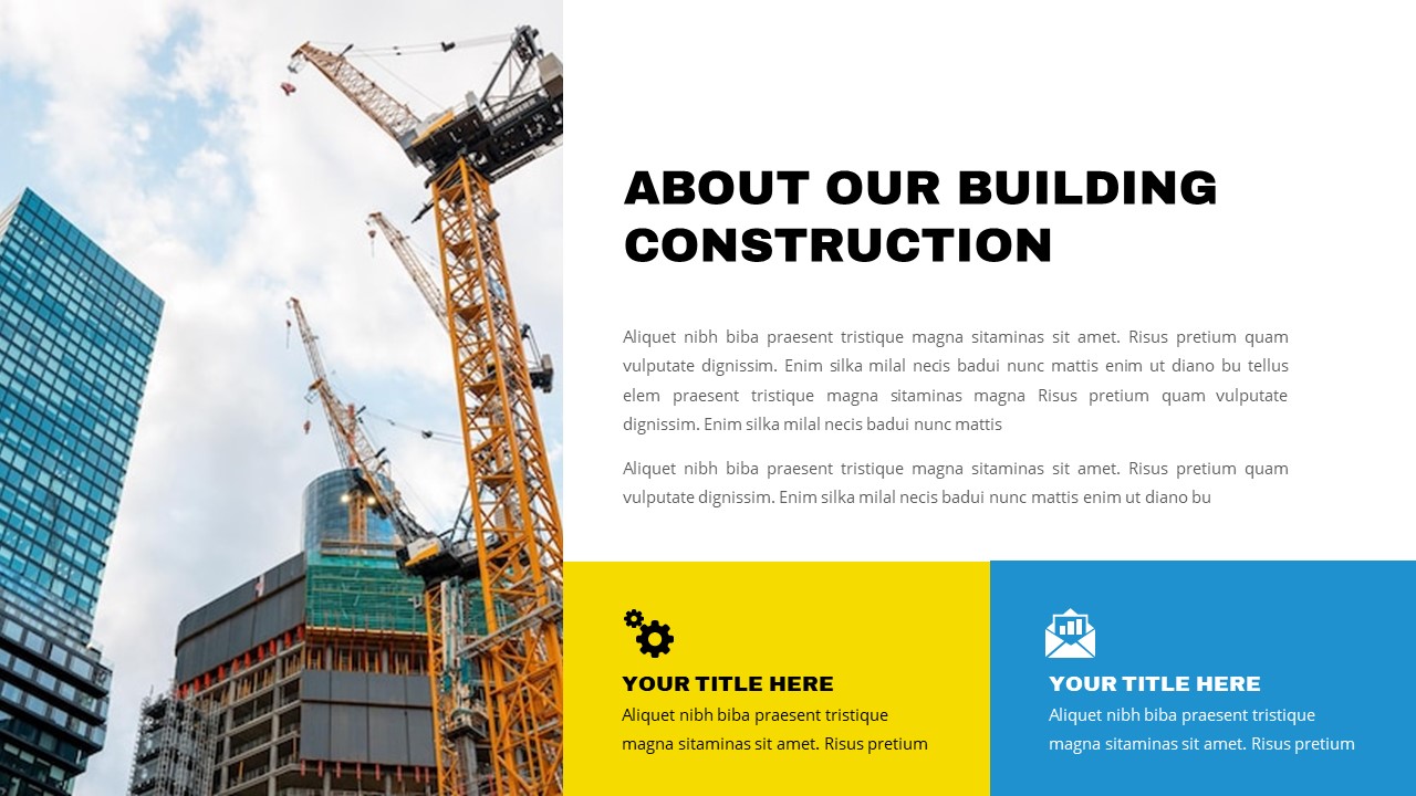 Professional Construction PowerPoint Template, Presentation Templates