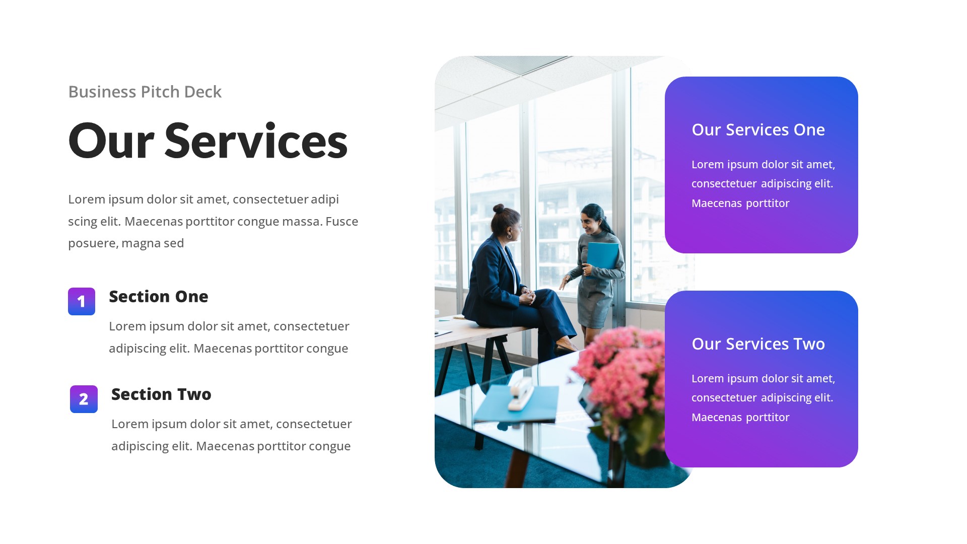 Business Pitch Deck Google Slides Template, Presentation Templates