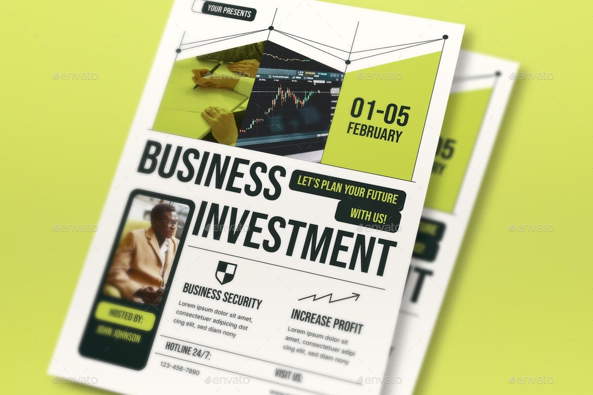 Cream Modern Business Investment Flyer Set, Print Templates | GraphicRiver