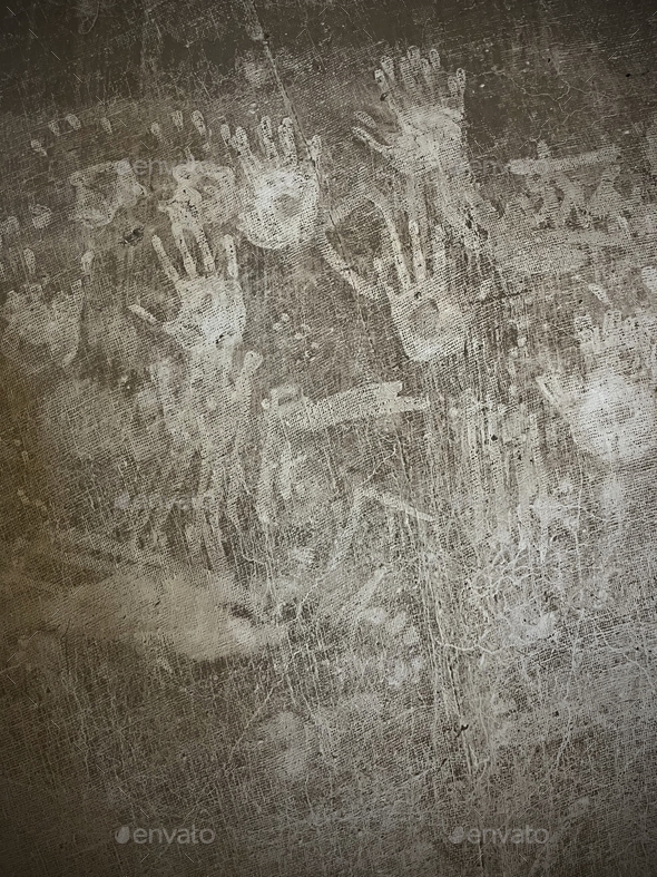 Human Palm Prints on the Wall Stock Photo by mona2013liska | PhotoDune