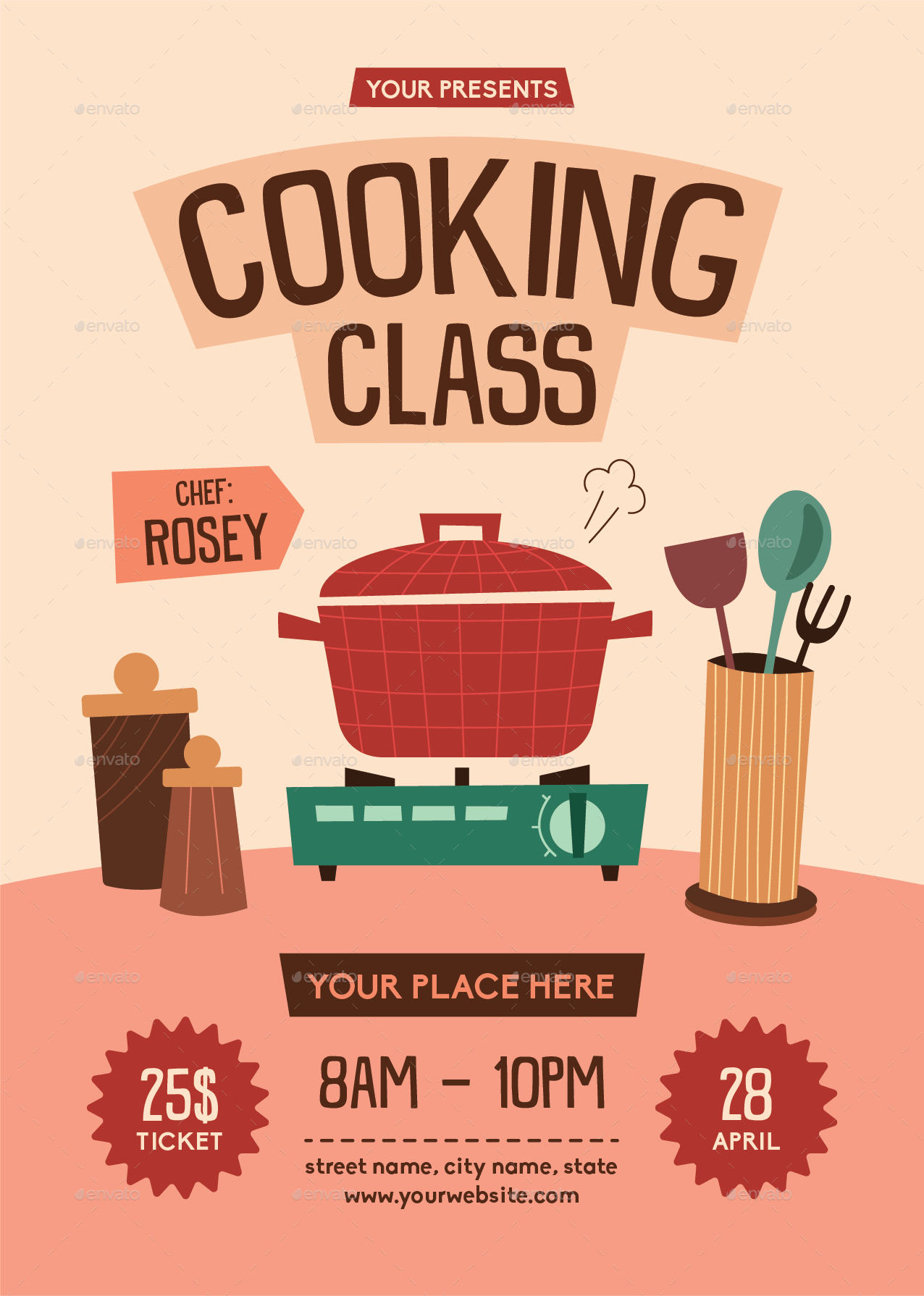 Cooking Class Flyer, Print Templates | GraphicRiver