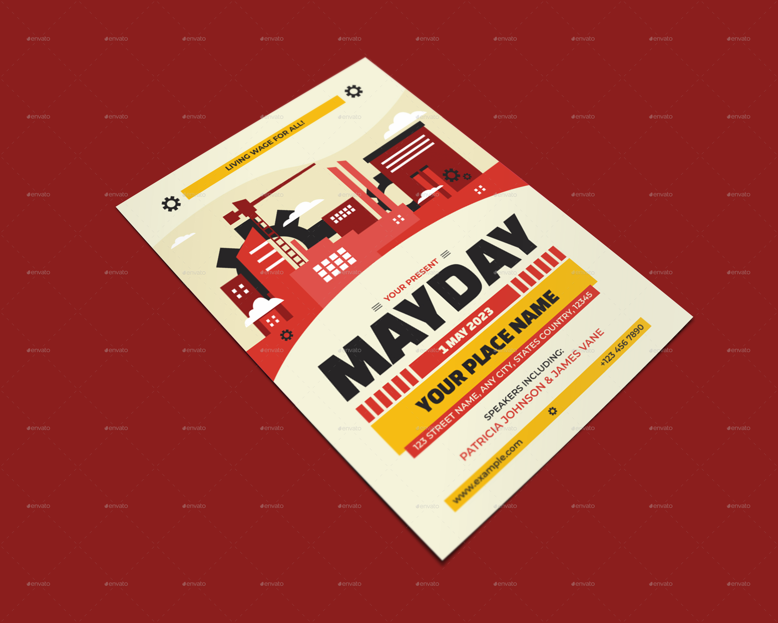 International Workers Day Flyer, Print Templates | GraphicRiver