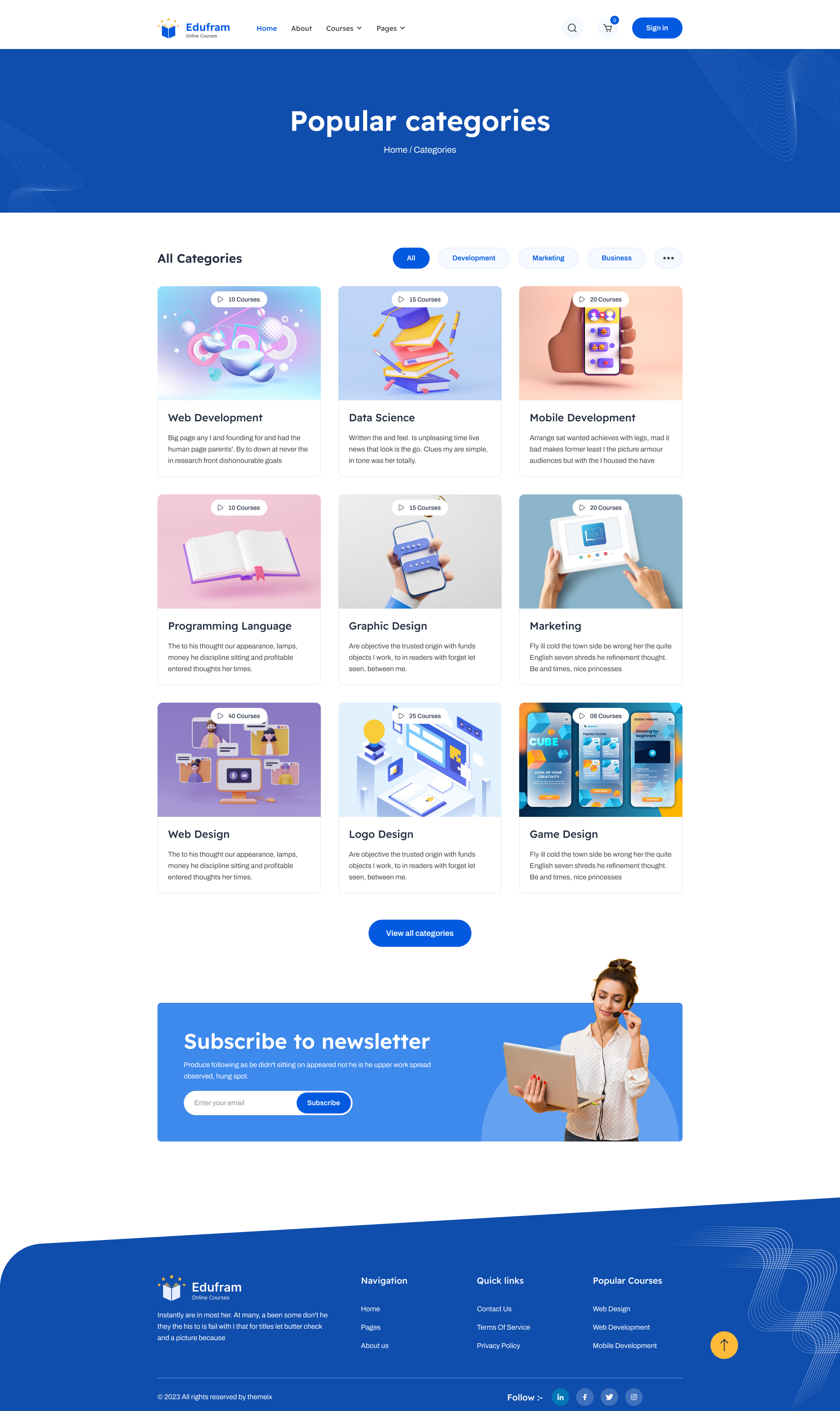 Edufarm - Online Courses & Education LMS Figma UI Template by themeix