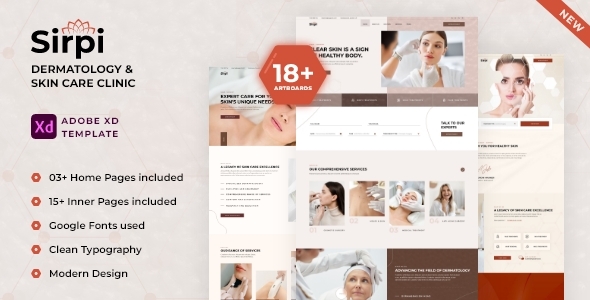 Sirpi - Medical & Skin Care XD Website Template by venusweb | ThemeForest