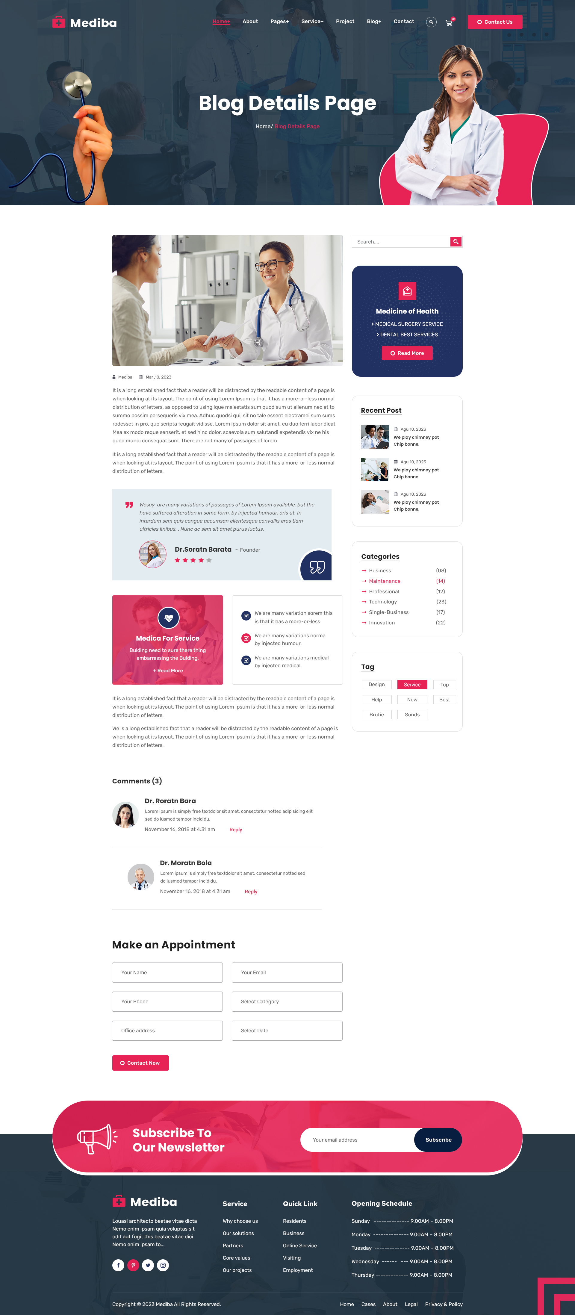 Mediba - Health & Medical PSD Template. by sgcreation | ThemeForest