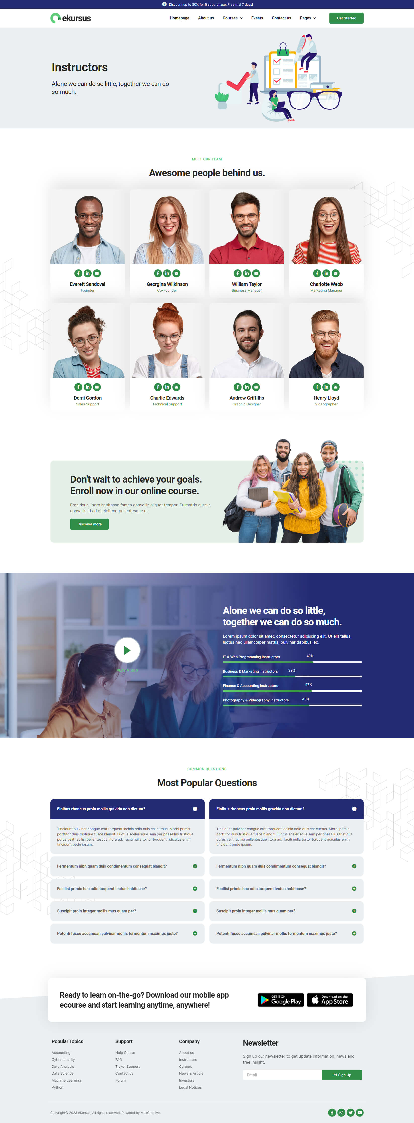eKursus - Online Course & Education Elementor Template Kit by moxcreative