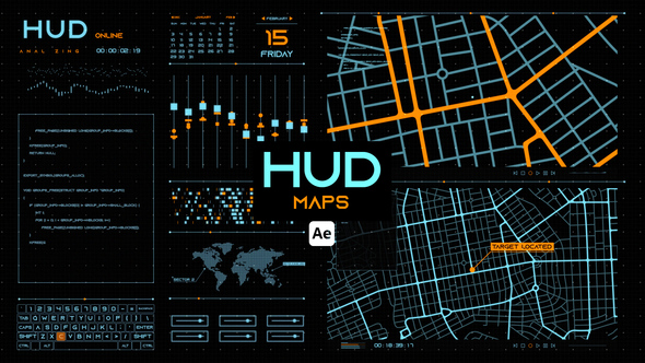 HUD Maps for After Effects, After Effects Project Files | VideoHive