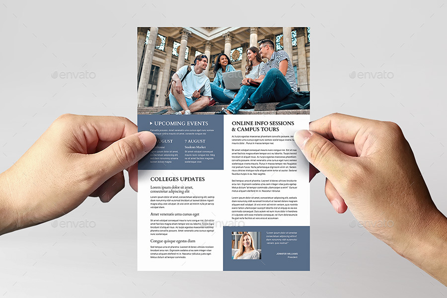University Newsletter Template, Print Templates | GraphicRiver