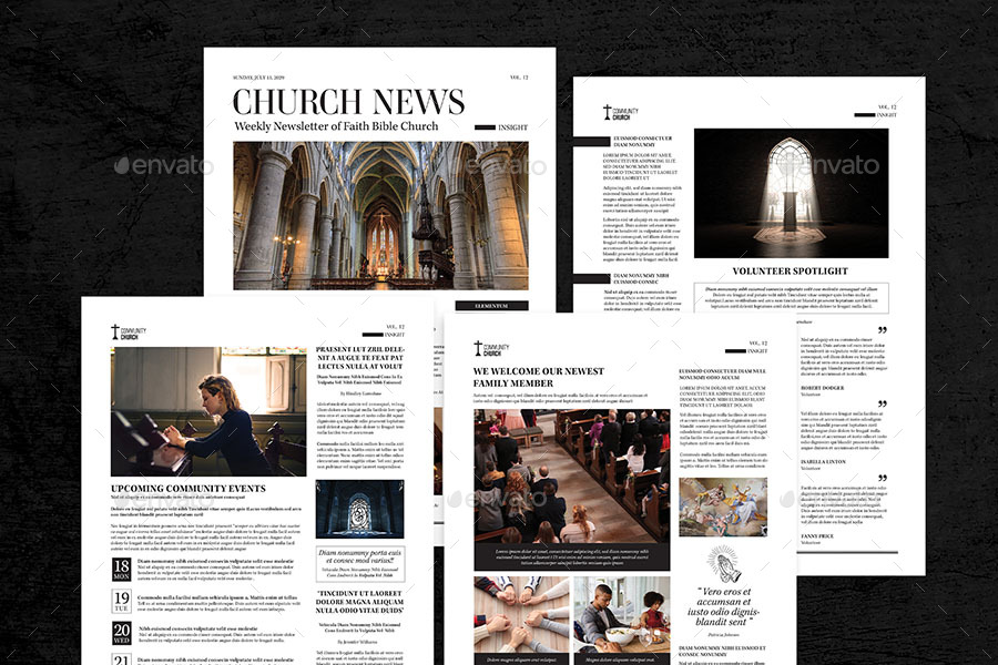 Church Newsletter Template, Print Templates | GraphicRiver