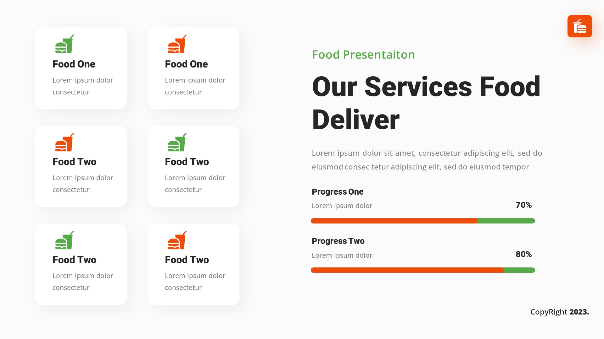 Deliver - Food Google Slides Template, Presentation Templates ...