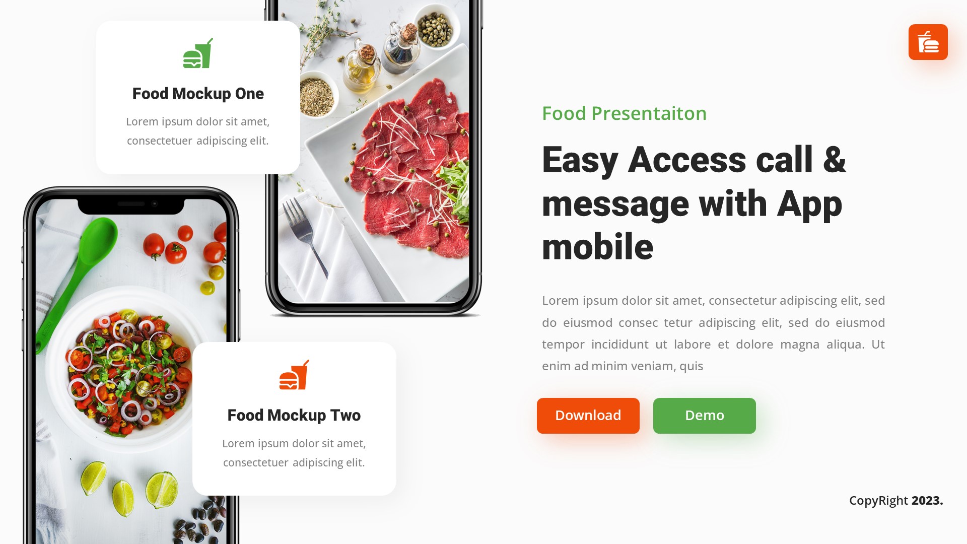 Deliver - Food Google Slides Template, Presentation Templates ...