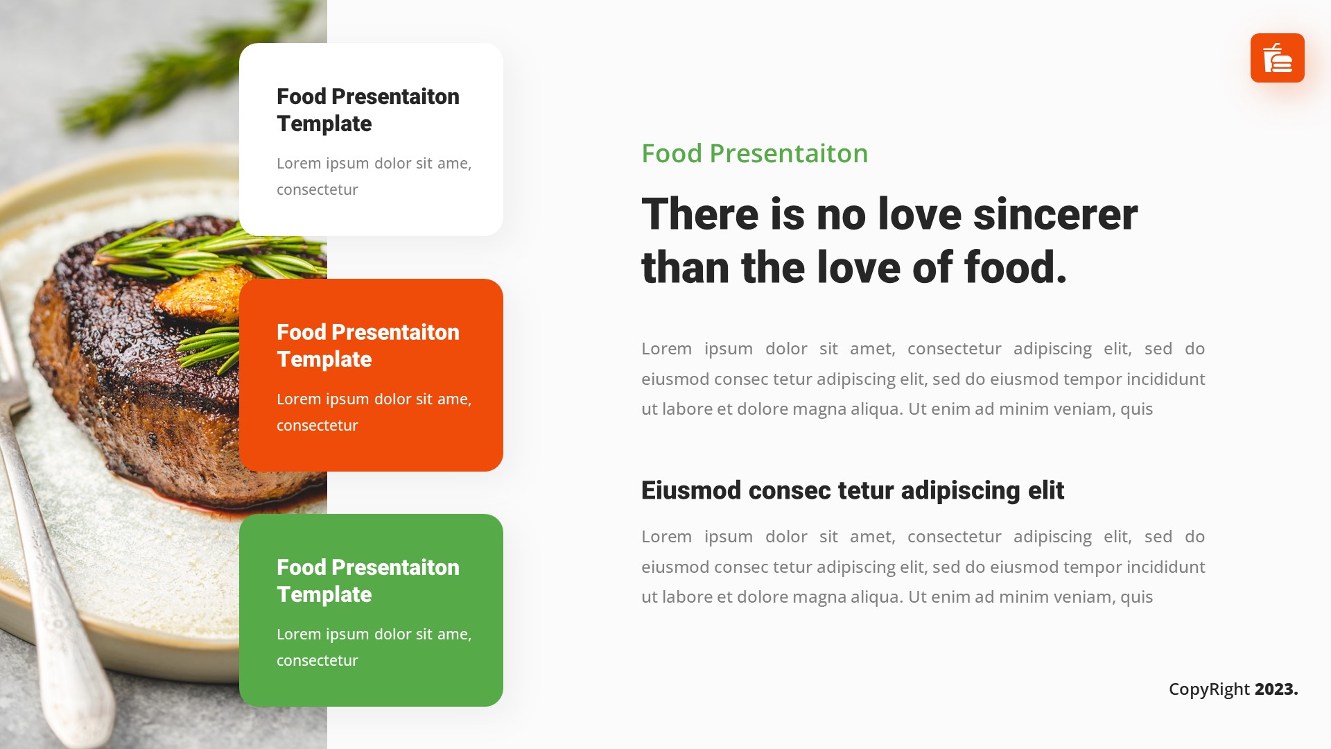Deliver - Food Google Slides Template, Presentation Templates ...