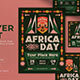 Black Ornamental Africa Day Flyer Set, Print Templates | GraphicRiver