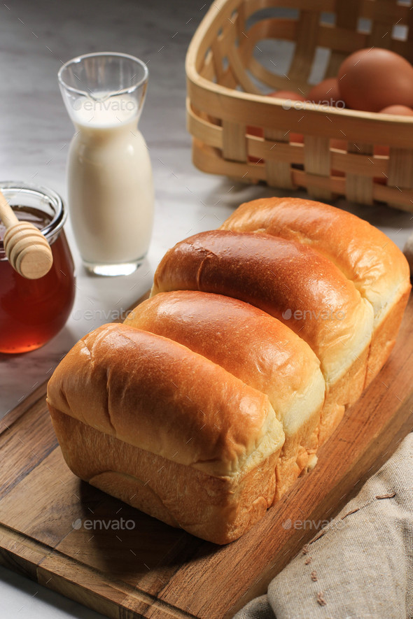 Fresh Baked Japanese Soft and Fluffy Bun White Bread, Popular as ...