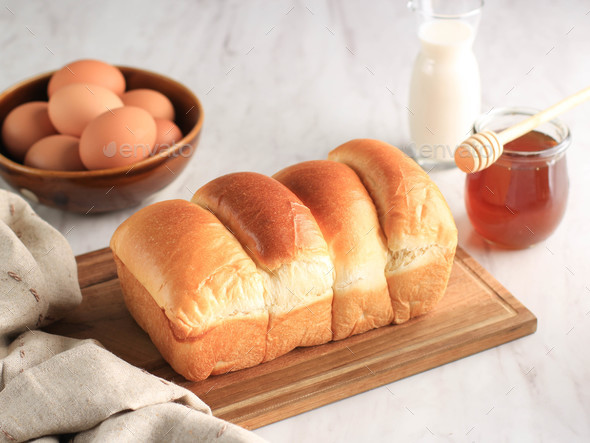 Fresh Baked Japanese Soft and Fluffy Bun White Bread, Popular as ...