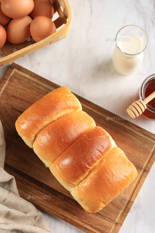 Fresh Baked Japanese Soft and Fluffy Bun White Bread, Popular as ...