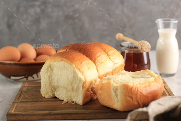 Fresh Baked Japanese Soft and Fluffy Bun White Bread, Popular as ...