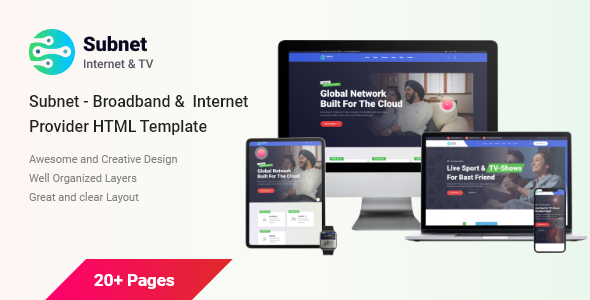 Subnet - Wifi Broadband Satellite TV and Internet Provider HTML5 ...