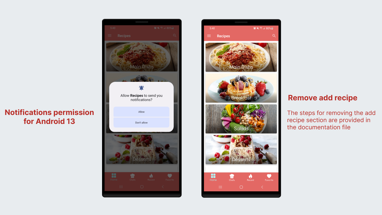 Recipes - Cookbook App for Android with Admin Panel by LeenahAlbanna