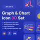 Statistics And Chart 3D Icons Set, Icons | GraphicRiver