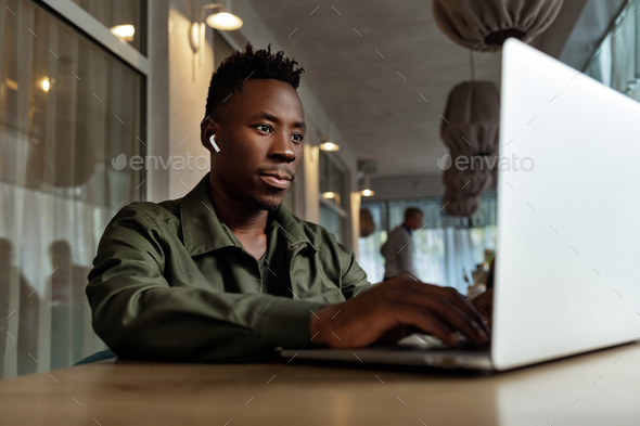 african american man using computer Stock Photo by producer555 | PhotoDune