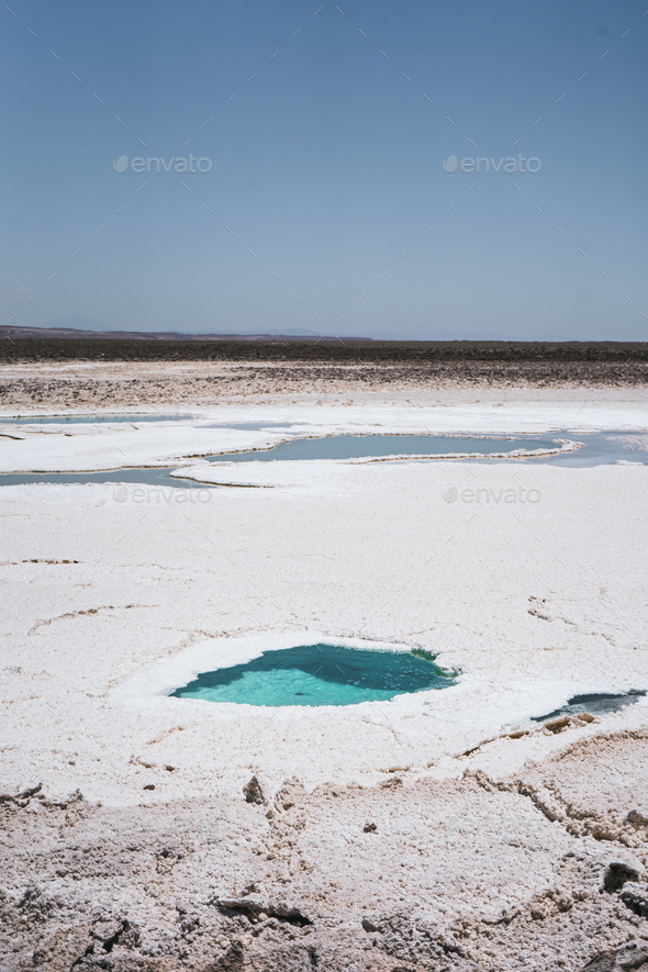 Salt Lagoon with Crystal Clear Water Baltinache Lagoon San Pedro de ...