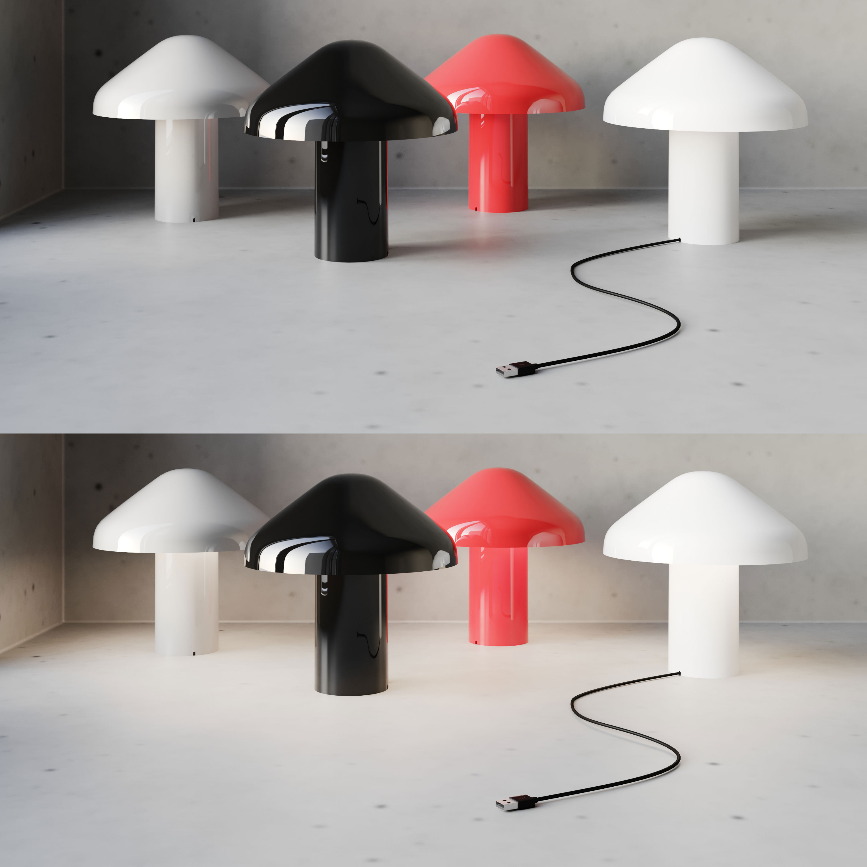 Pao Portable Table Lamp by HAY by Devran3D | 3DOcean