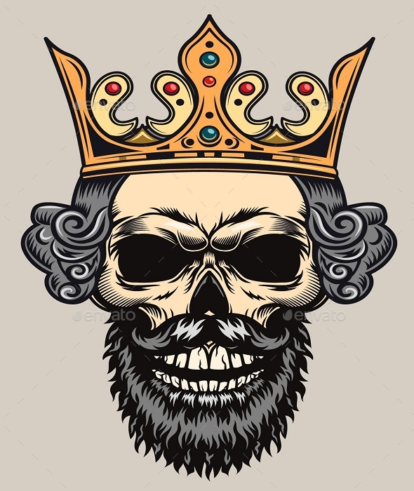 Colored Skulls Tattoo Set, Vectors | GraphicRiver