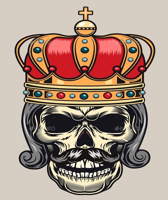 Colored Skulls Tattoo Set, Vectors | GraphicRiver